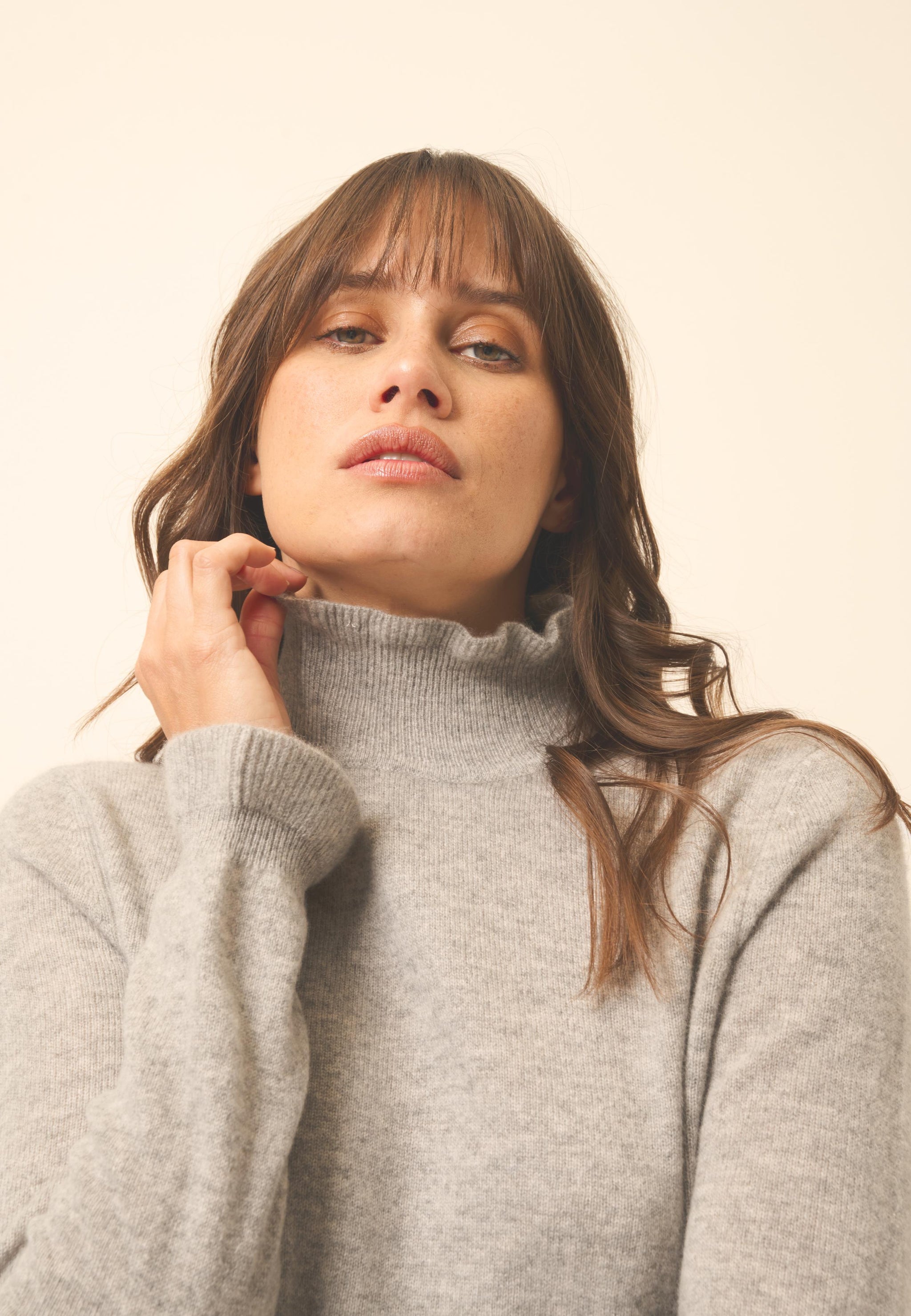 TRILA pull col montant nuage chiné